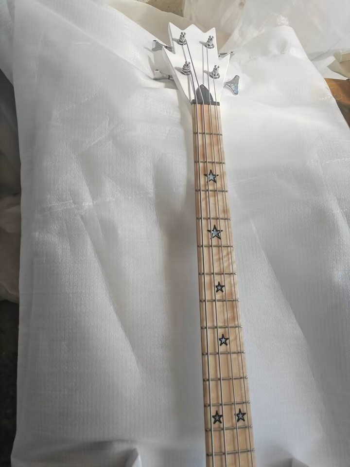 Abstract Star Bass Custom 4 strings White Electric Bass 24 frets 5 ...