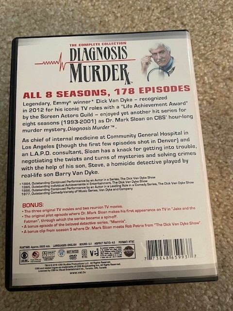 Diagnosis Murder: The Complete Collection (DVD, 32-disc Set) Free ...
