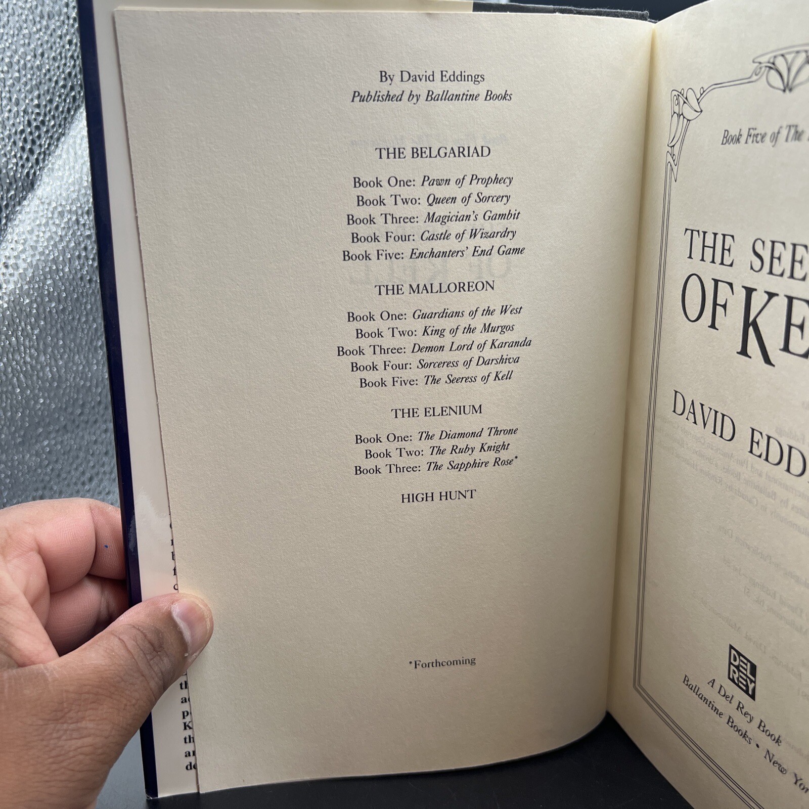David Eddings The Malloreon: The Seeress of Kell Bk. 5 (1991, hc) First ...