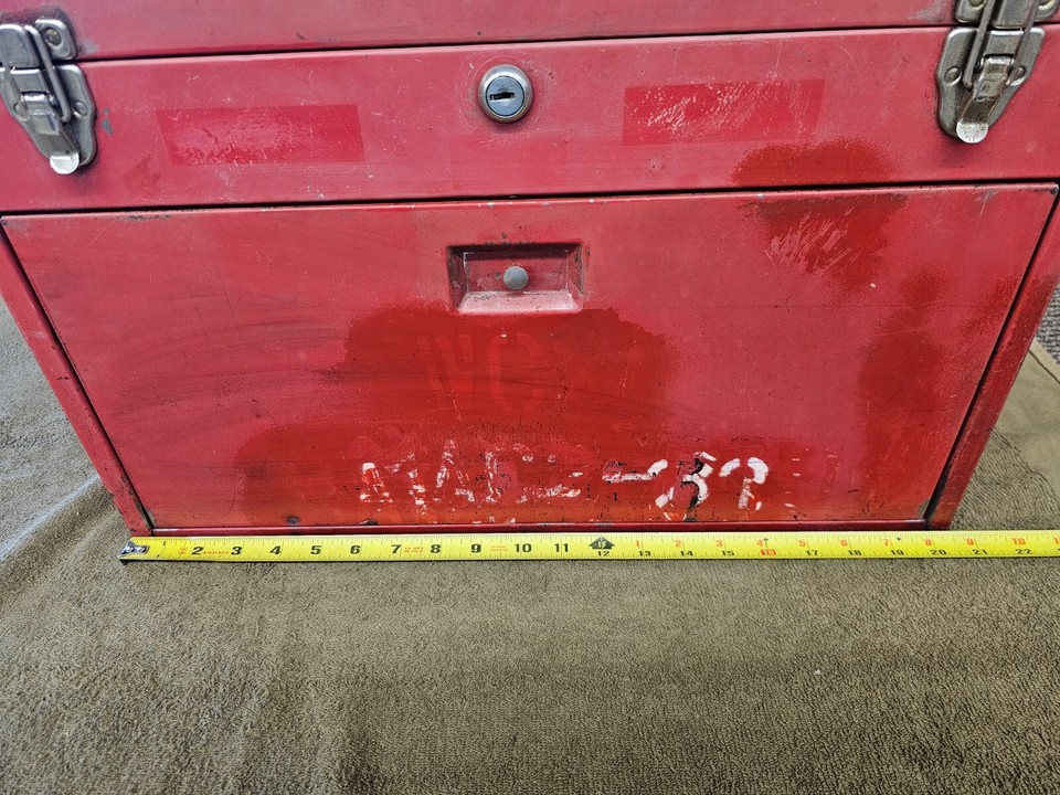 Stack On Tool Box Storage Case Metal Box Handheld Carry on Red USA | eBay