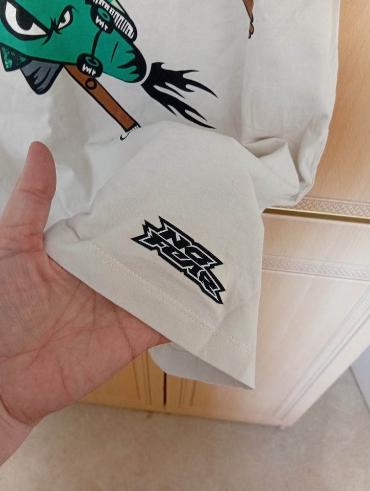 No Fear H&M T-Shirt Small Retro Y2K Cream Off White Skater Tshirt | eBay