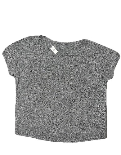 Talbots NWT 100% Linen Sweater Top Dolman Short Sleeve Knit Marled Gray ...