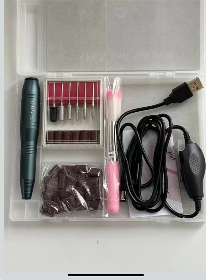 20000RPM USB Portable Nail Drill Electric Nail File Set Professional ...