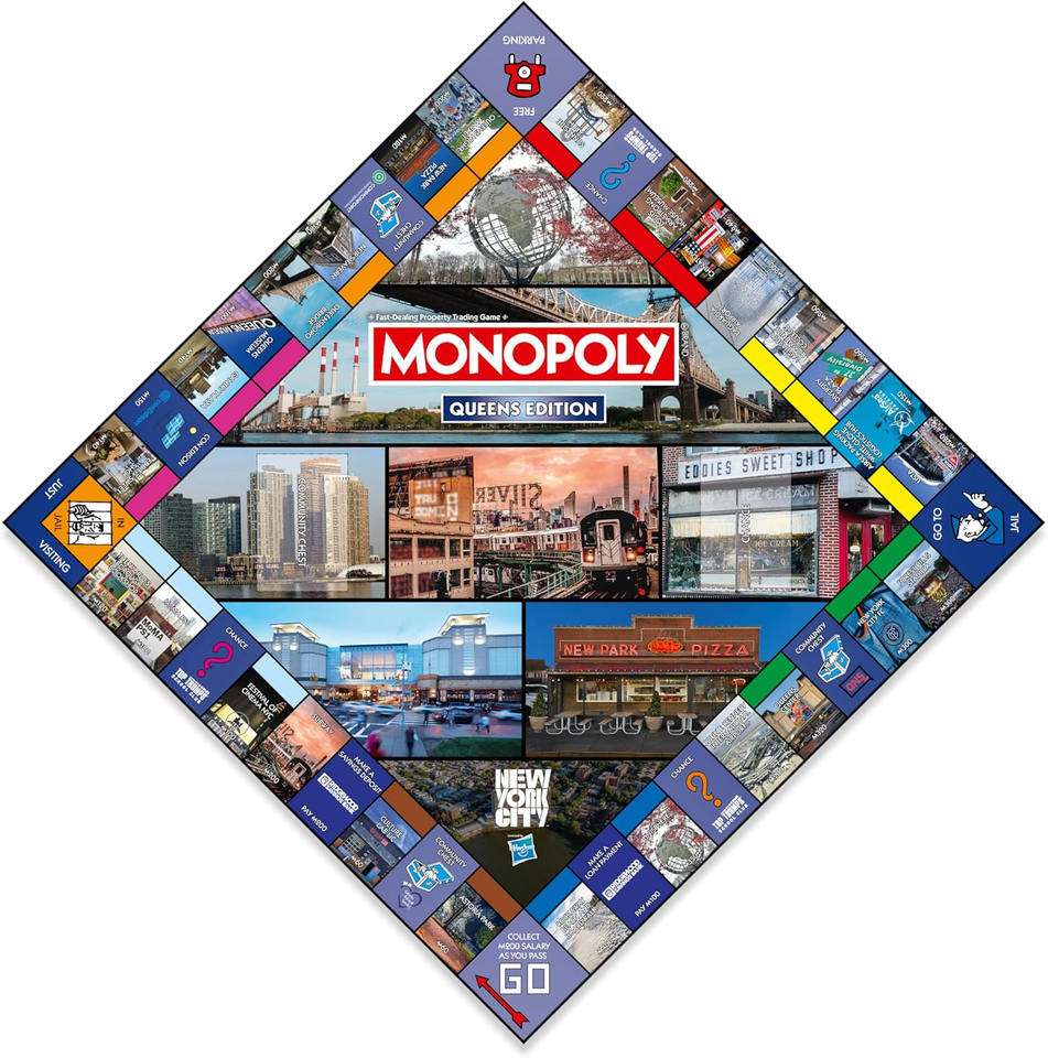 Monopoly Board Game Queens NY Edition : 2-6 Players Family Board Games ...