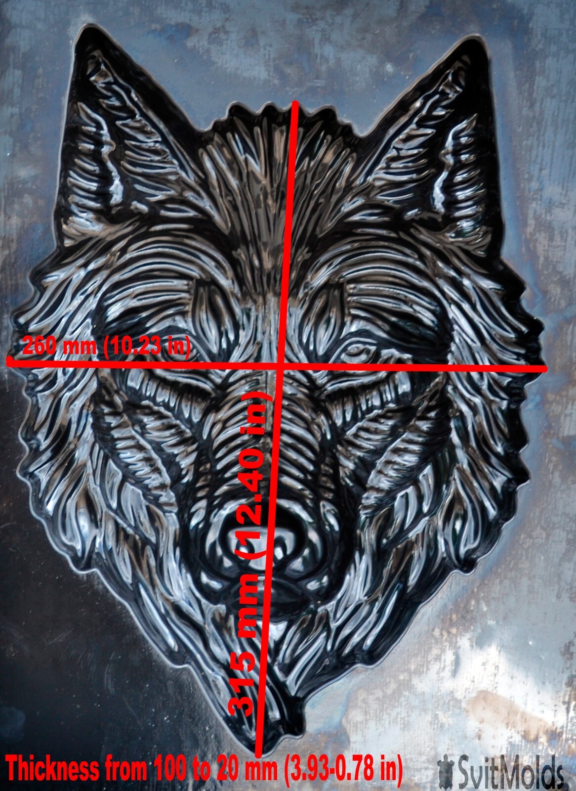 Mold Wolf 2D DIY Plaque Concrete Plaster Mould Form Wolf Face D88 | eBay