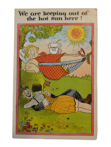 Vintage Postcard Comic Greetings KEEPING OUT OF THE SUN | eBay