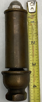Antique BRASS STEAM WHISTLE 1" Locomotive Maritime Industrial Steam ...