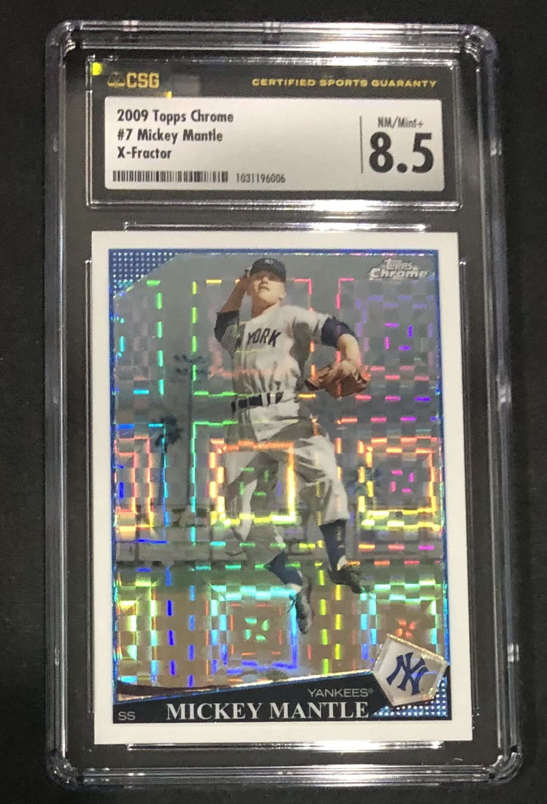 2009 Topps Chrome - Mickey Mantle #7 X-Fractor for sale online | eBay