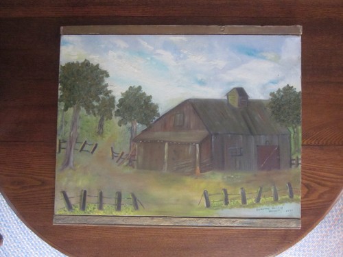 Orig 1991 signed oil painting "Old Vermont Barn" by Dorothy Seeley ...
