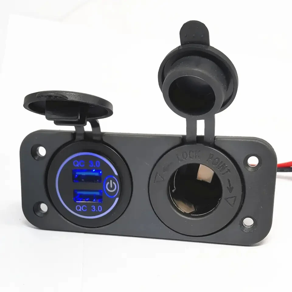 Mount QC 3.0 Dual USB Ports Outlet 12V 24V Boat Marine Waterproof ...