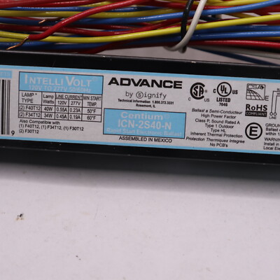 Advance Rapid Start High Frequency Fluorescent Electronic Ballast 120 ...