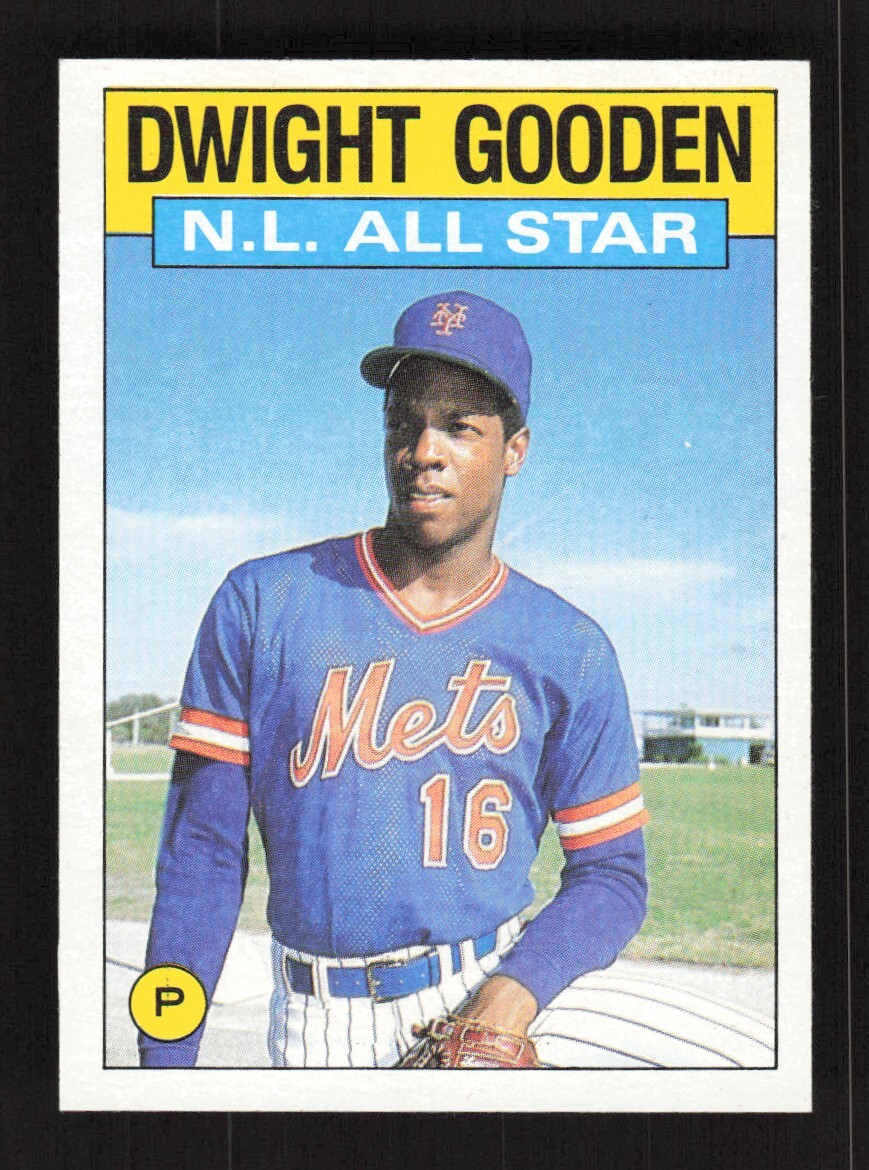 1986 Topps Baseball Card NL All Star Dwight Gooden #709 New York Mets ...