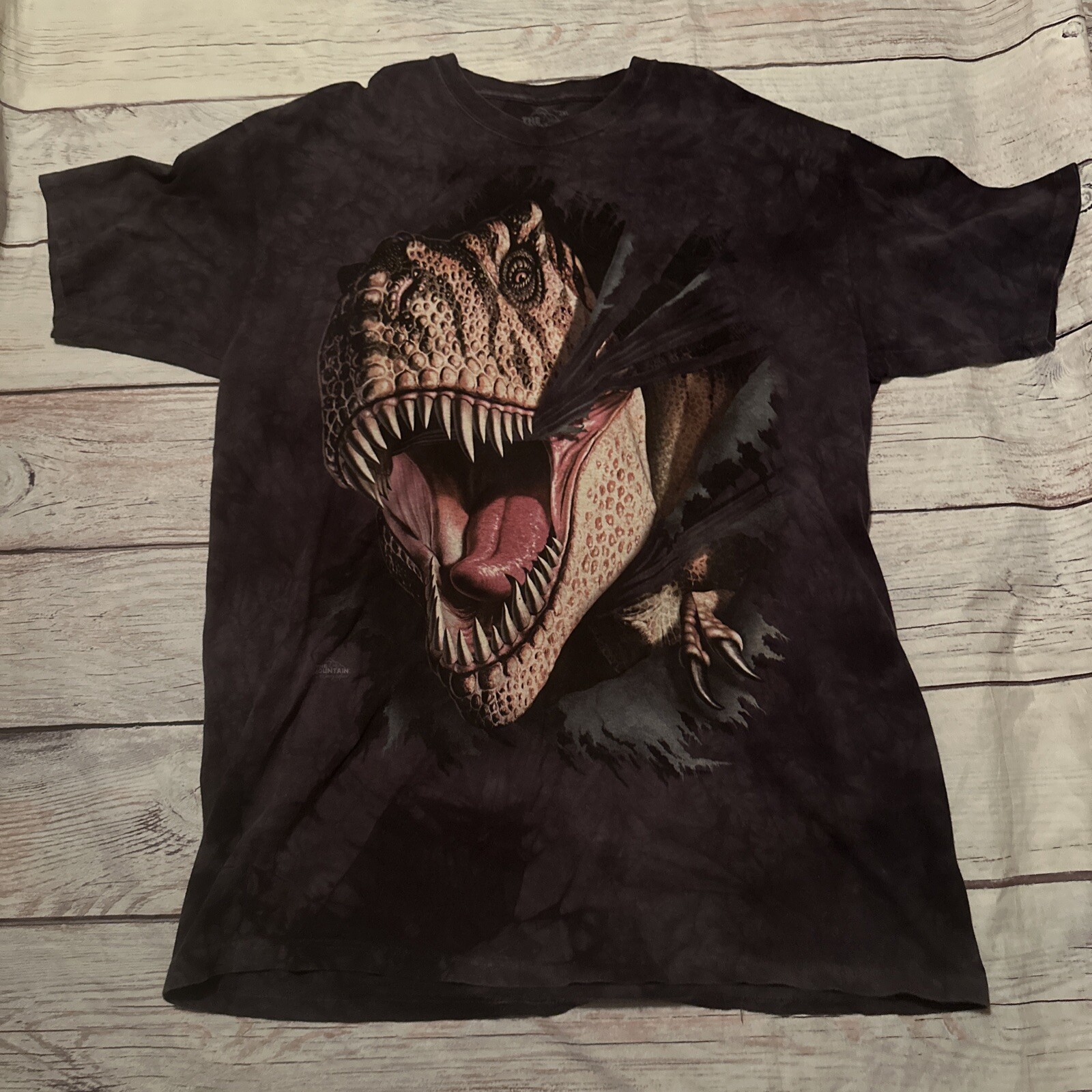 The Mountain Huge DINOSAUR T-REX FACE Graphic T-Shirt… - Gem