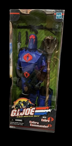 COBRA COMMANDER 12 inch G.I.Joe Vs Cobra 2001 Blue rare UNOPENED box ...