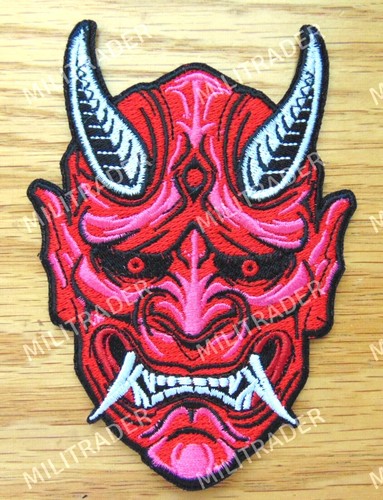 Hannya Oni Demon Noh Japanese Evil Jealousy Mask (Iron-on 100% ...