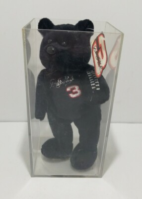 Vintage Gold N Bears 23 Karat NASCAR Black 8" Dale Earnhardt #3 Beanie ...