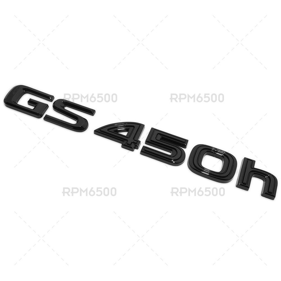 Lexus Rear Trunk Gloss Black GS 450h Letter Logo Badge Emblem Replace F ...