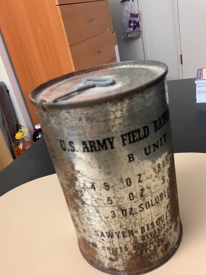 ---Jan 1942 WW2 US Army Field Ration C B unit can + key – Miller ...