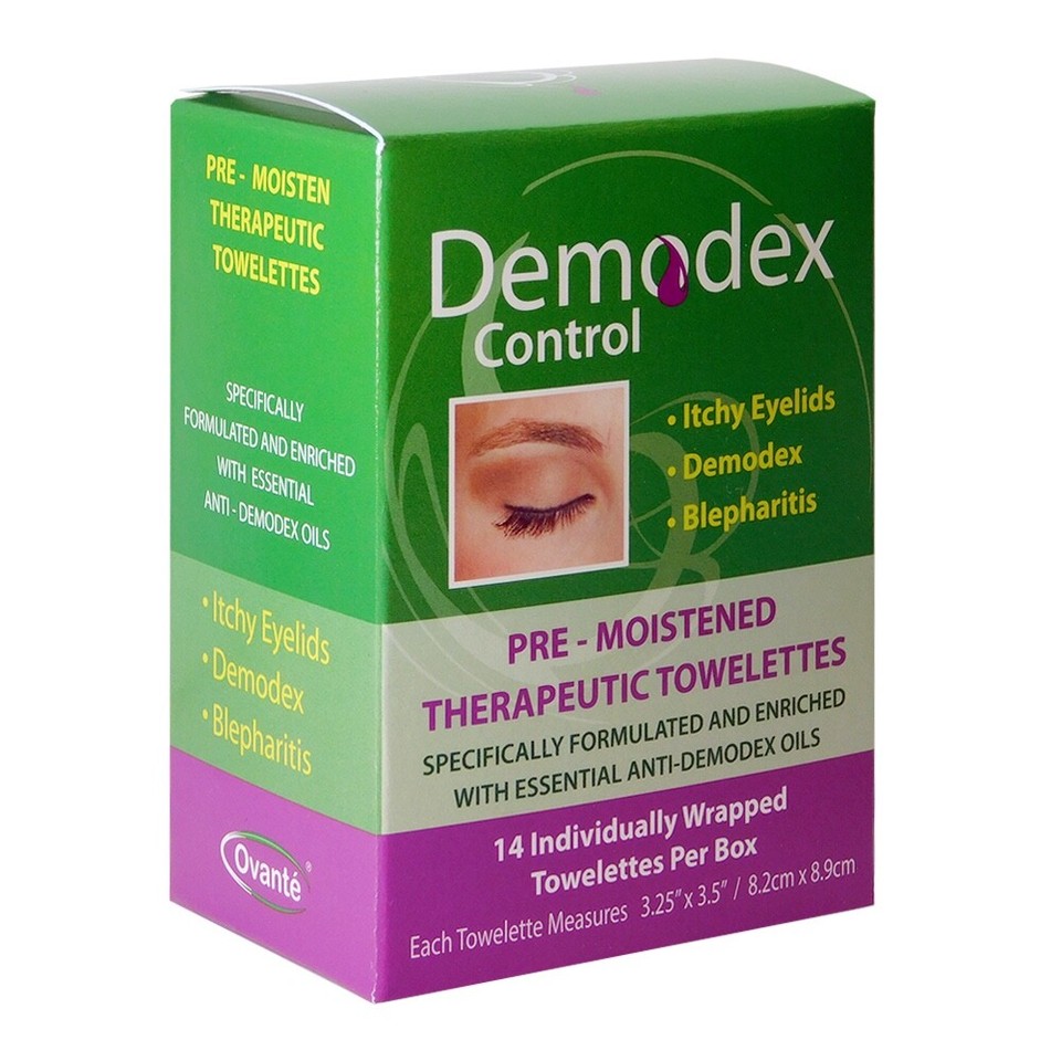 Demodex Mite Control Pre-Moistened Eye Lid Tea Tree Oil Pads For ...