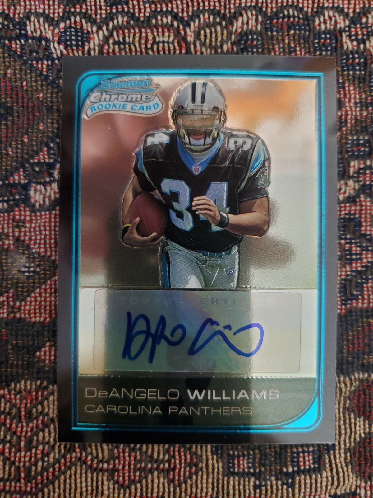 2006 Bowman Chrome DeAngelo Williams Rookie Autograph-Panthers 15/199 ...