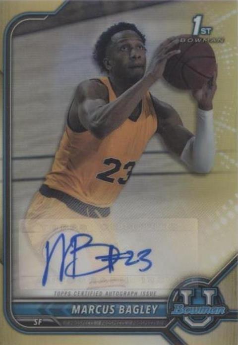 2021-22 Bowman University - Chrome Prospect Autographs Marcus Bagley # ...