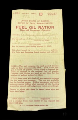 Fuel Oil Ration Stamps | eBay