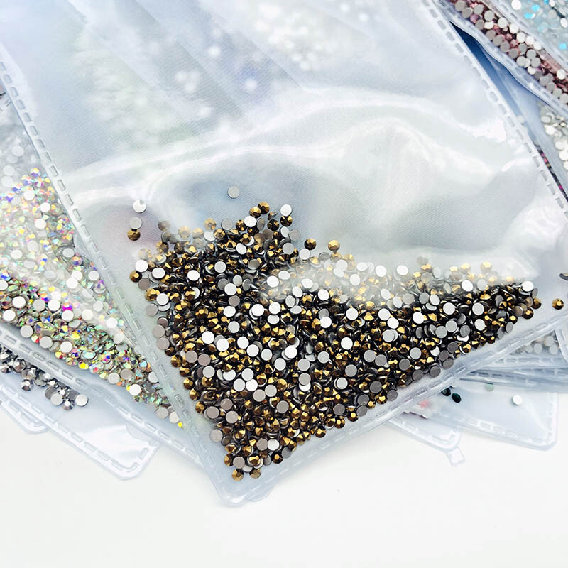 1440pcs 2mm Crystal Nail Art Rhinestones Flatback Glitter Gems Nails ...