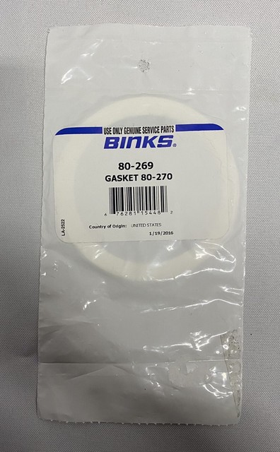 Binks 80-269 Gasket 80-270 Seal for sale online | eBay