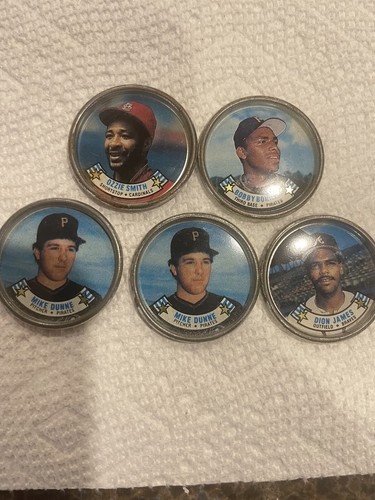 1988 Topps Bottle Cap Lot Of 5 .Ozzie Smith.Bobby Bonilla.Dion James.(2 ...