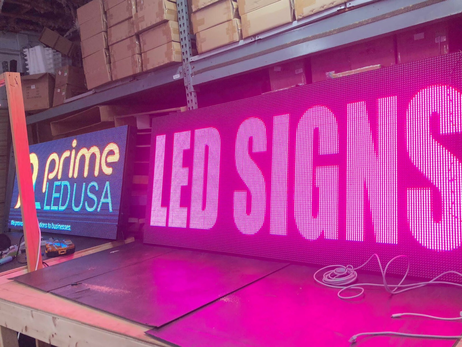 2 Sided Outdoor Programmable LED Sign Full Color DIP 3 X 6 FT Digital ...
