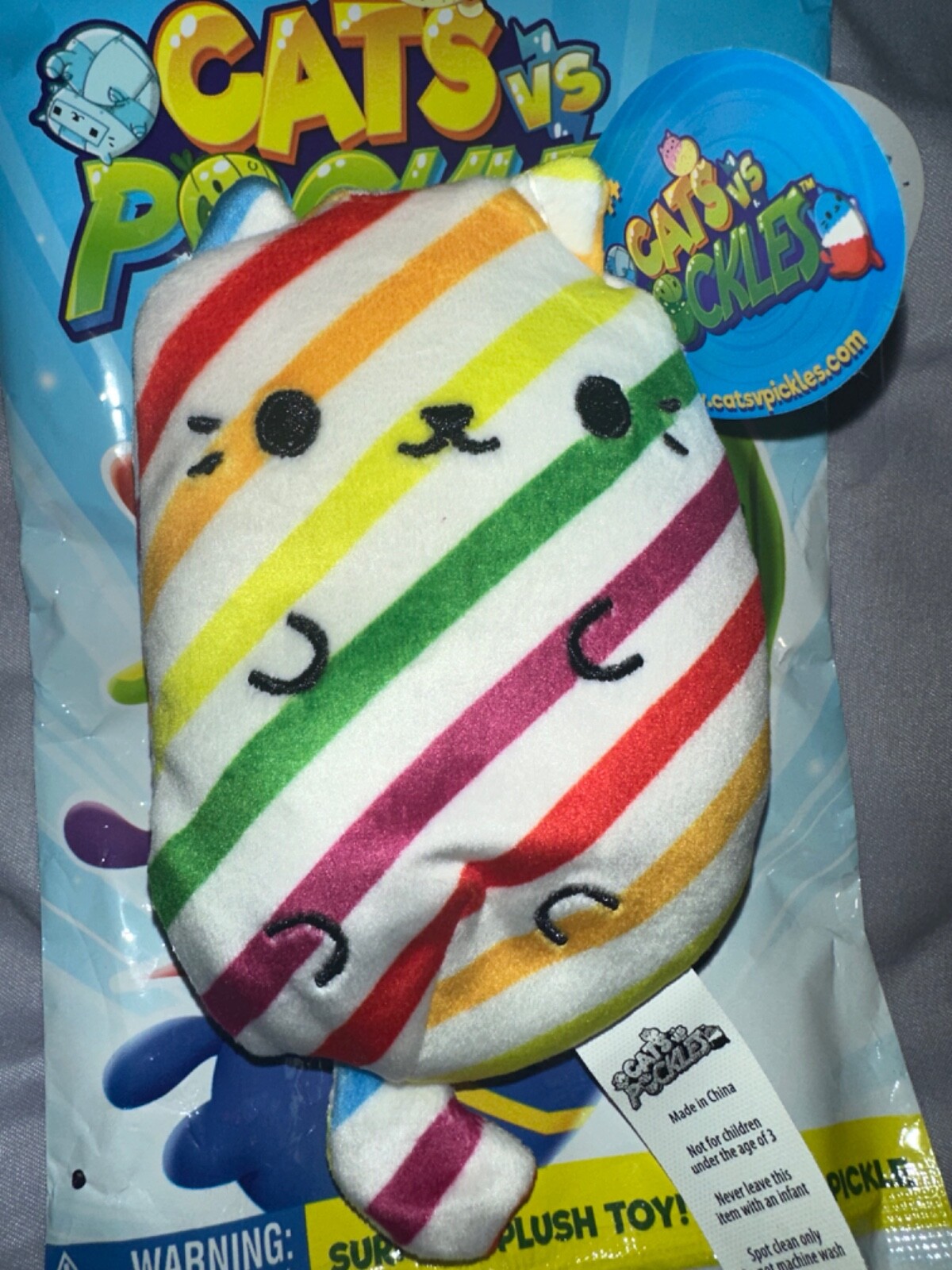 Cats vs Pickles CvP 4” bean size ***U PICK*** Classic Blue wave | eBay