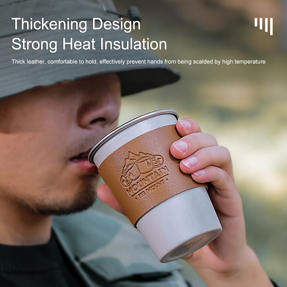 Portable Cup Cover Vintage Water Cup Cover for Camping Hiking (2 piece ...