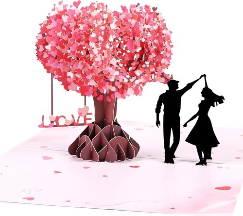 STEFORD Pop Up Anniversary Card, 3D Love Tree Wedding Couple Valentine ...