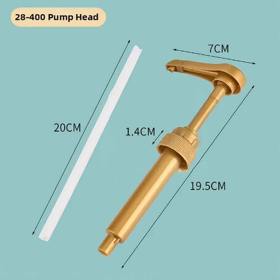 Press Type Dispenser Syrup Pump Head Food-grade PP Stainless Steel ...