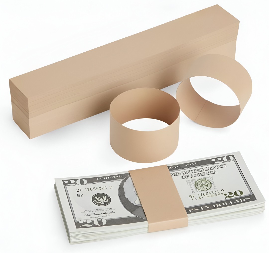 300 Pack Money Bands for Cash, Blank Self-Adhesive Currency Straps Bill ...