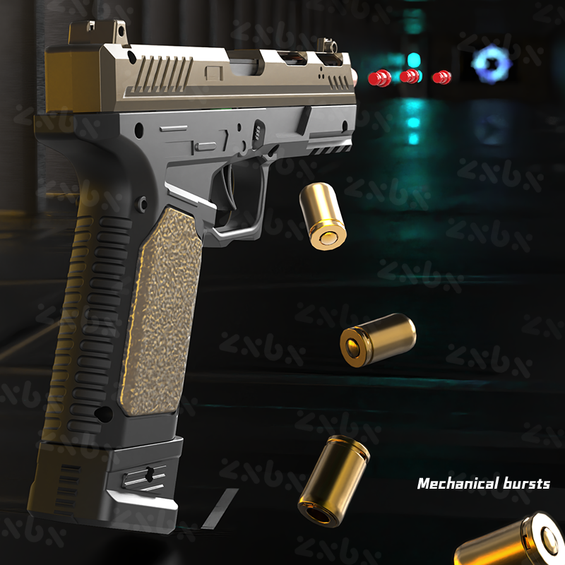 Xmas Gift Toy Gun Shell Ejecting Continuous Firing Blowback Soft Bullet ...