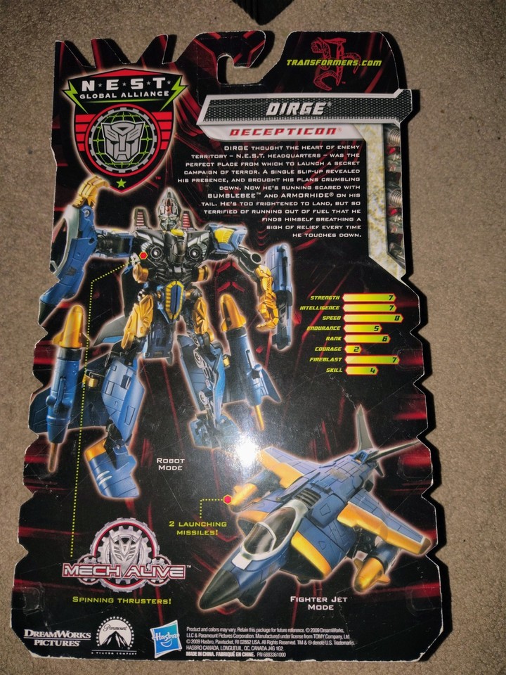 Transformers Deluxe Class Revenge of the Fallen DIRGE New Factory ...
