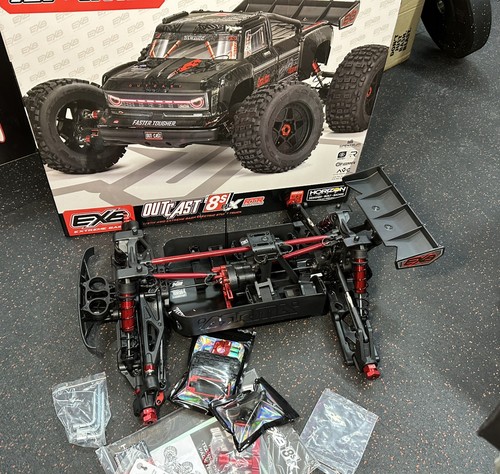 ARRMA OUTCAST EXB 8S 1/5 SCALE MONSTER TRUCK ROLLER SLIDER CHASSIS ...