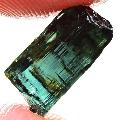 IF GREENISH BLUE 5.65ct 100% NATURAL UNHEATED BLUE TOURMALINE ROUGH ...