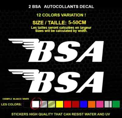 2 BSA Sticker Genuine Decal Sticker WATERPROOF STICKERS | eBay