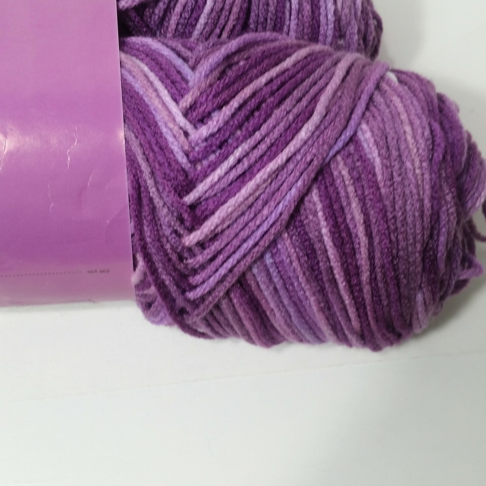 Purple Worsted Yarn Twin Pack Dream Weaver Acrylic Made in USA Shades ...