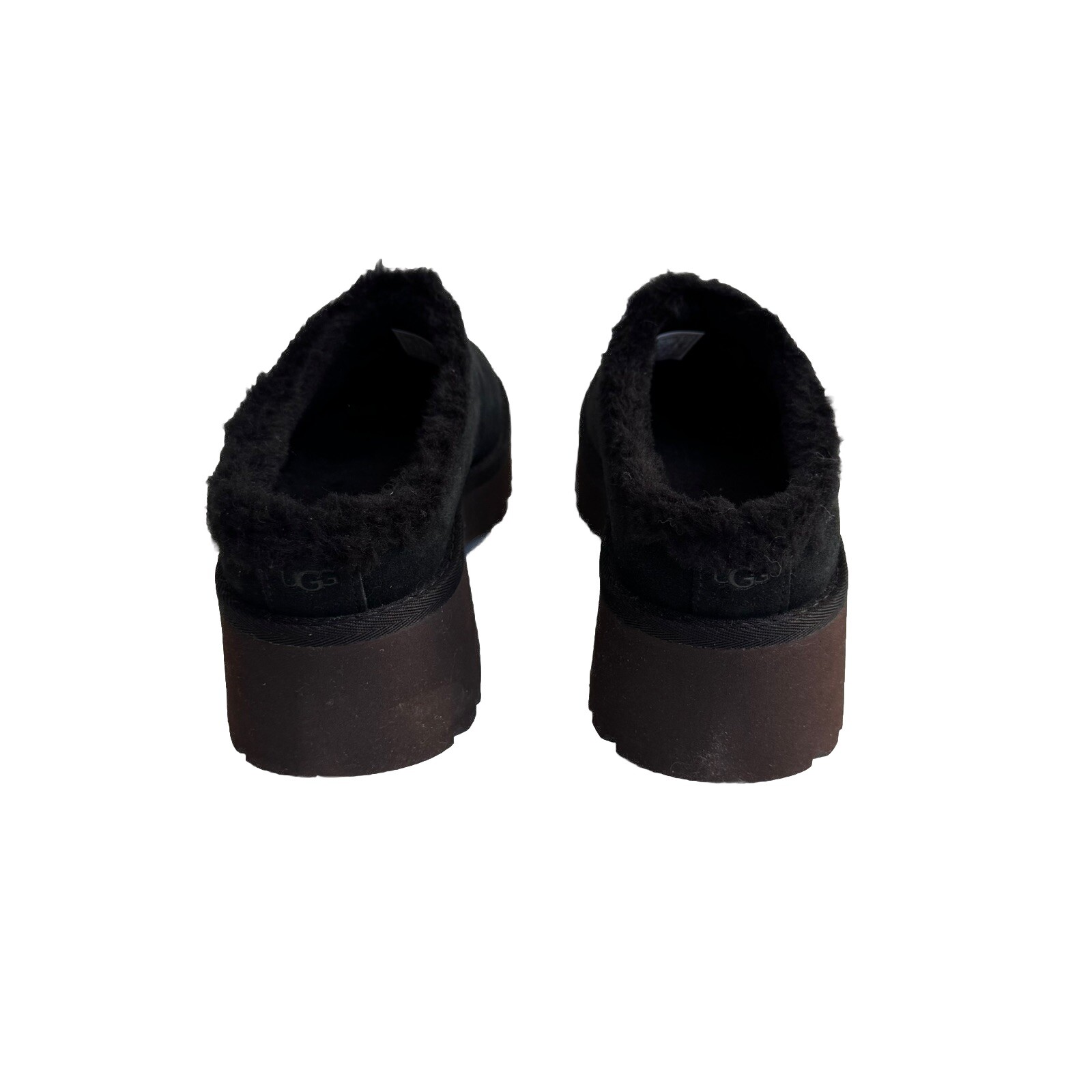 UGG NEW HEIGHTS COZY CLOG BLACK SLIP ON PLATFORM SANDALS US 10 / EU 41 ...