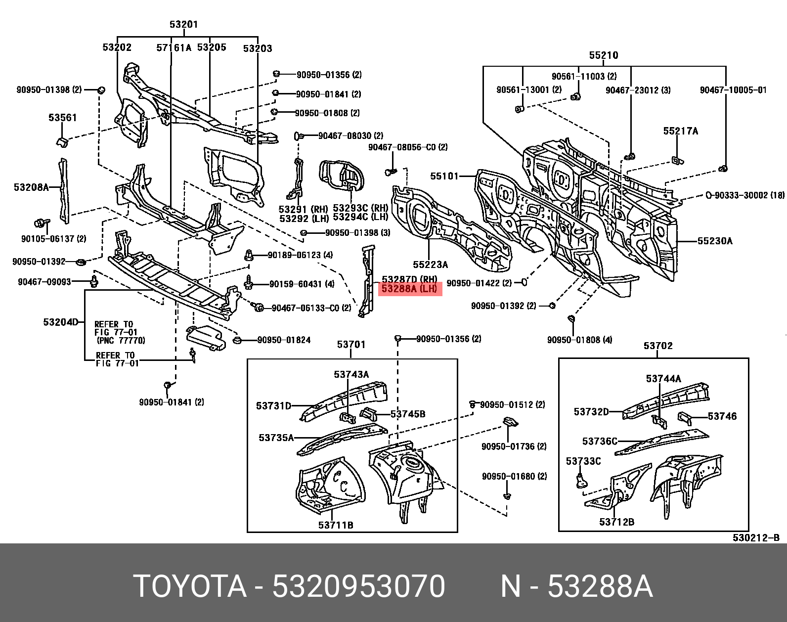 Genuine OE duct, cool air intake, 5320953070 for TOYOTA 53209-53070 | eBay