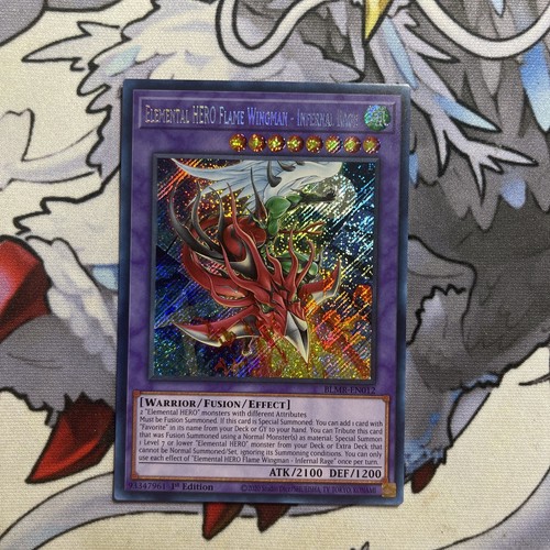 Elemental HERO Flame Wingman-Infernal Rage - BLMR-EN012 - Secret Rare ...