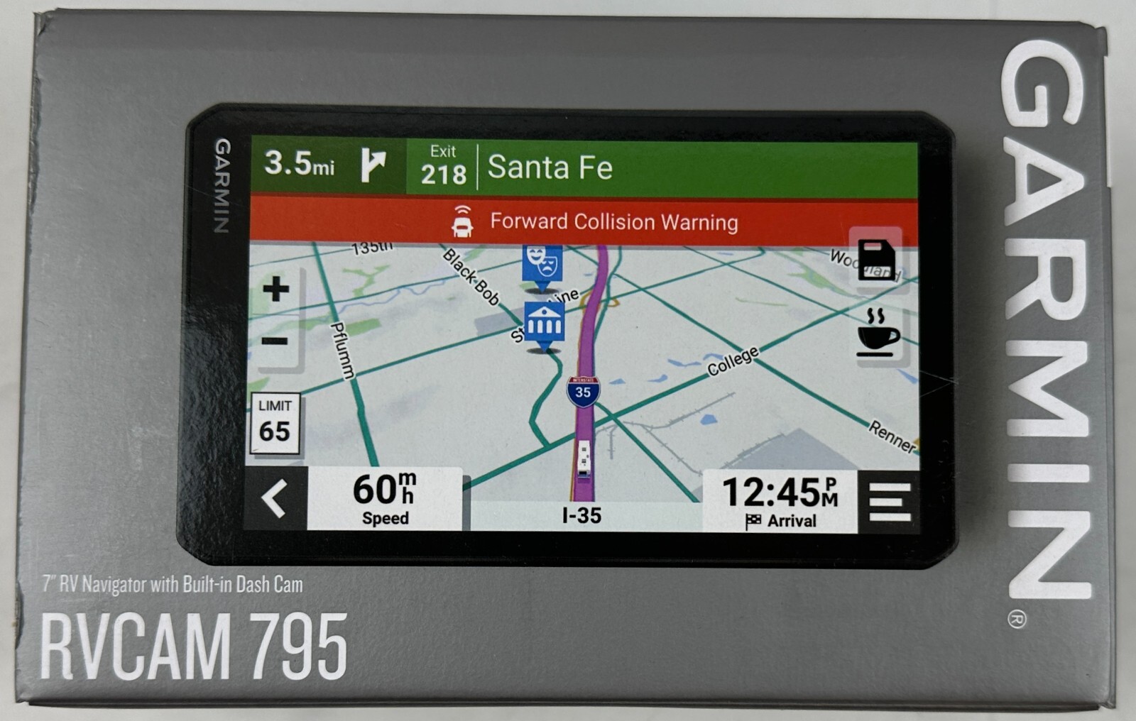 Garmin RVCAM 795 7'' Navigator Touchscreen GPS Built In Dash Cam ...