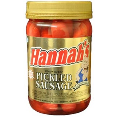 Hannah's Pickled Sausage 16oz Jar | eBay