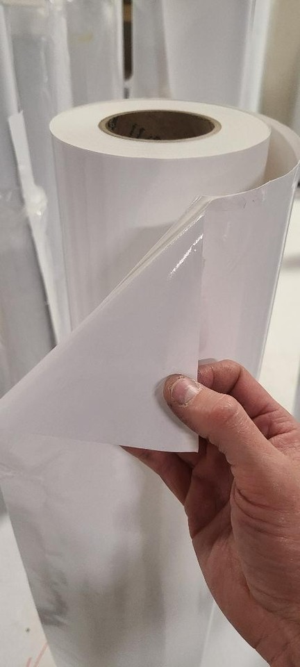 3mil Gloss & Matte White Permanent Self-Adhesive Decal Vinyl Solvent ...