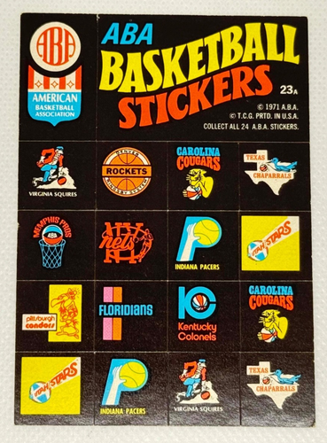 ABA Team Logos Stickers 1971-72 Topps #23a | eBay