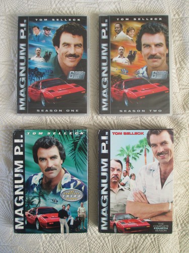 Magnum PI Complete Seasons 1-4, Seasons 1 2 3 4 DVD Sets, Tom Selleck ...