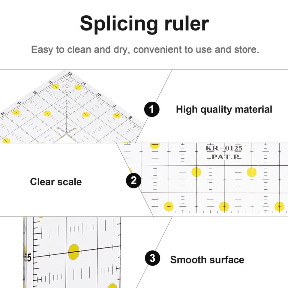 1Pc Square Shape Sewing Ruler Clothing Patchwork Ruler Sewing Ruler ...